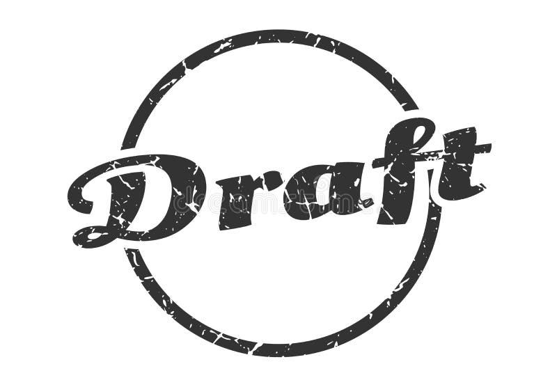 Draft Sign. Draft Round Vintage Stamp Stock Vector - Illustration of ...