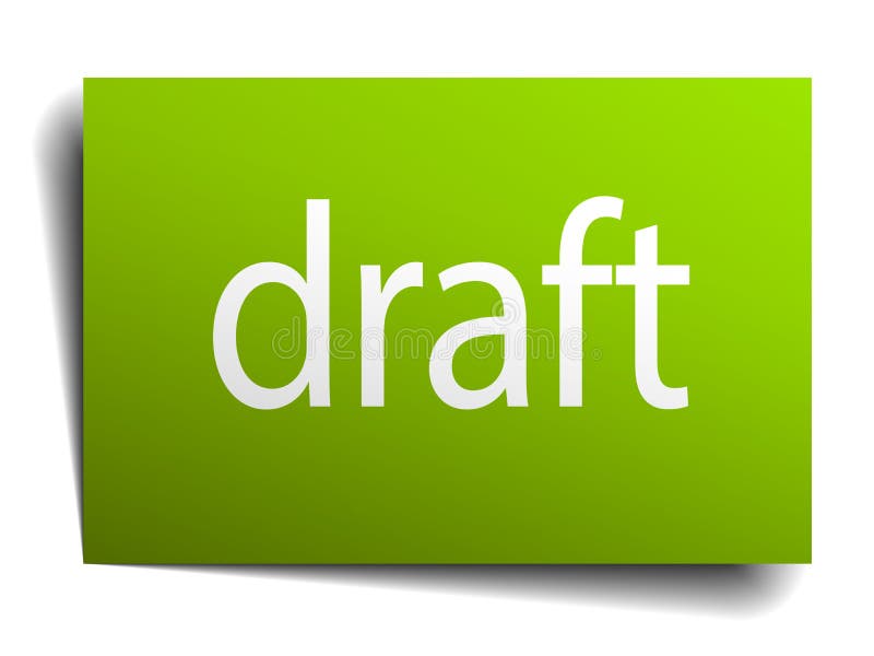 Draft sign stock vector. Illustration of square, sticker - 122507075