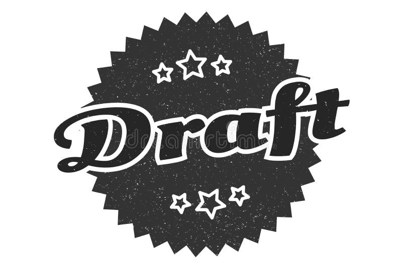 Draft Sign. Draft Vintage Retro Label Stock Vector - Illustration of ...