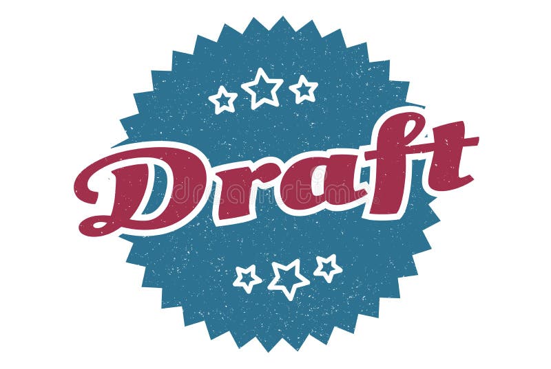 Draft Sign. Draft Vintage Retro Label Stock Vector - Illustration of ...