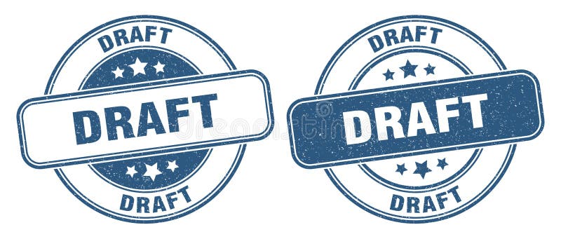 Draft Stamp. Draft Label. Round Grunge Sign Stock Vector - Illustration ...