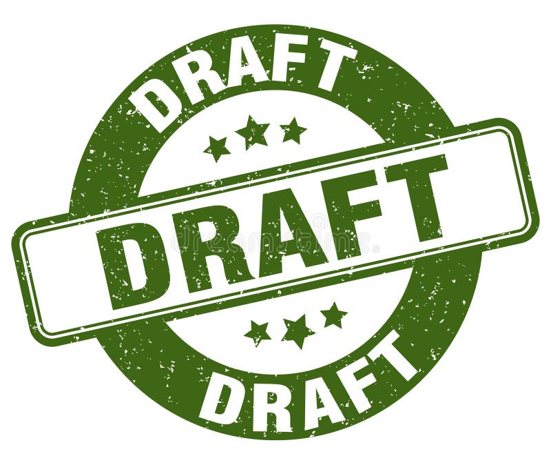 Draft Stamp Sign. Draft Grunge Rubber Stamp on White Background. Flat ...