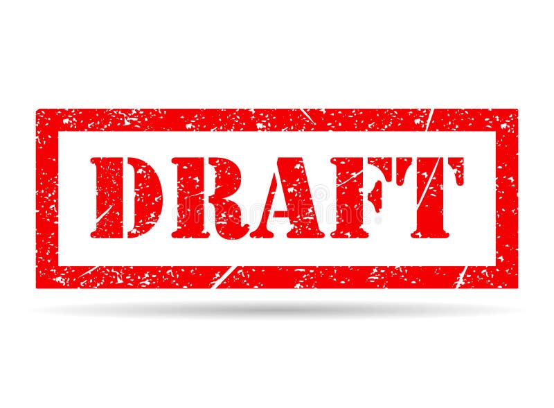 Draft Stamp Shadow Symbol, Label Sticker Sign Button, Text Banner ...