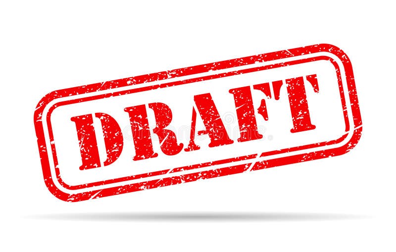 Draft Stamp Shadow Symbol, Label Sticker Sign Button, Text Banner ...