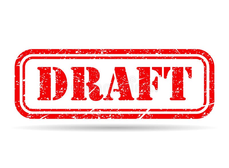 Draft Stamp Symbol, Label Sticker Sign Button, Text Banner Vector ...