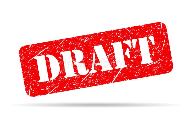 Draft Stamp Shadow Symbol, Label Sticker Sign Button, Text Banner ...