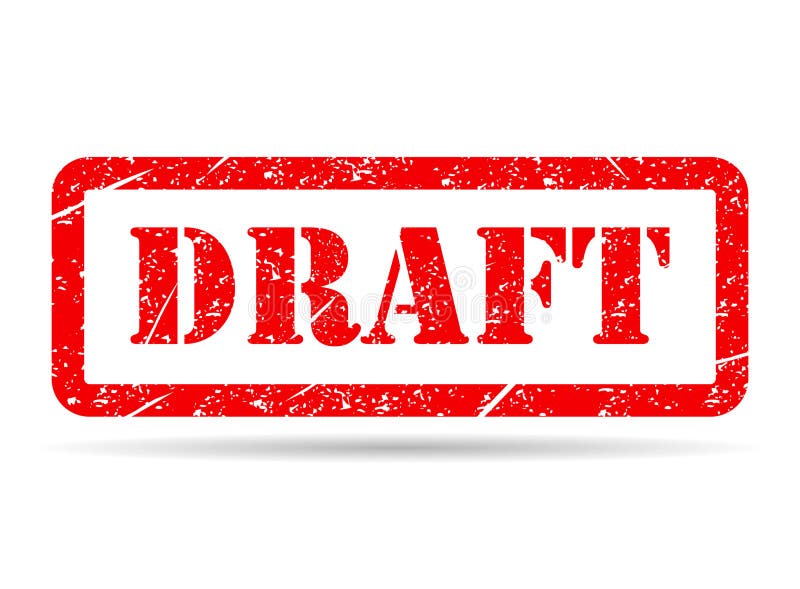 Draft Stamp Shadow Symbol, Label Sticker Sign Button, Text Banner ...