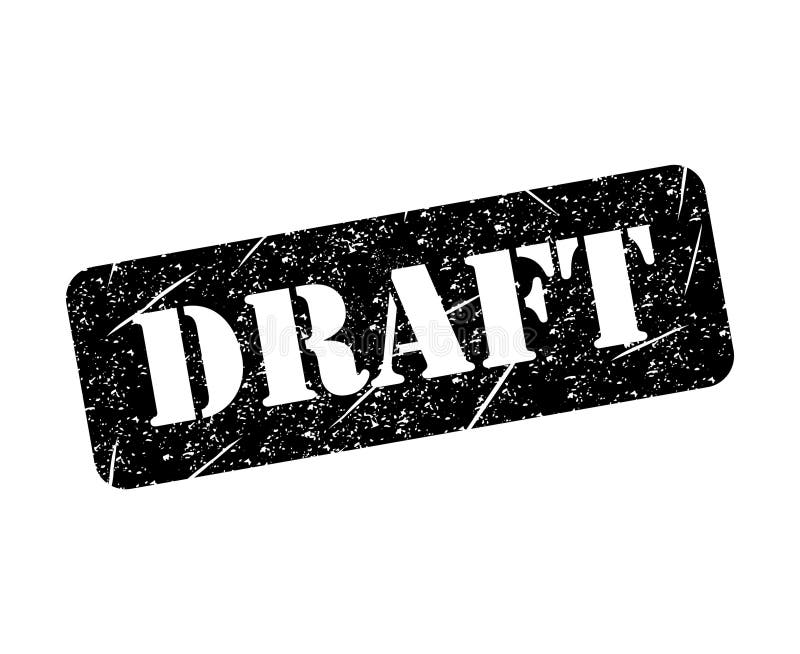 Draft Stamp Symbol, Label Sticker Sign Button, Text Banner Vector ...