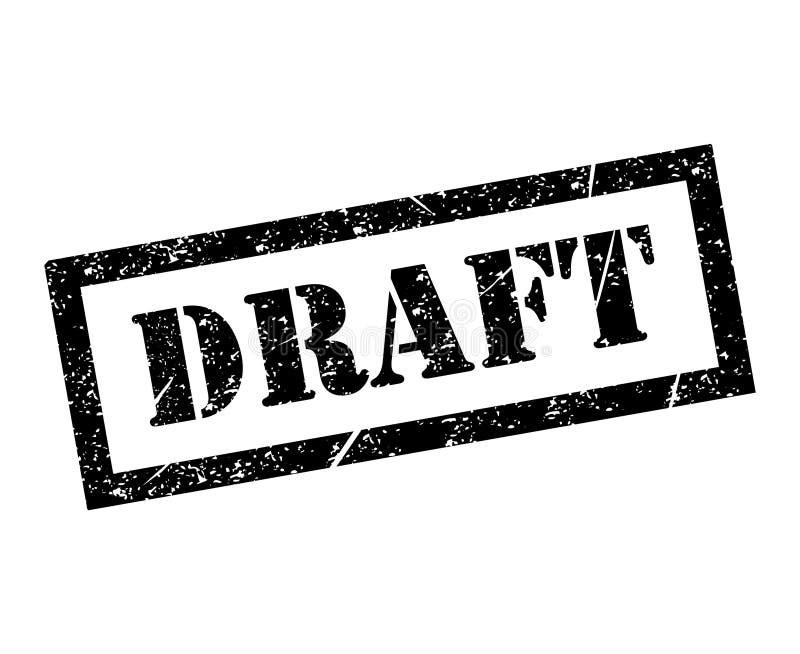 Draft Stamp Symbol, Label Sticker Sign Button, Text Banner Vector ...