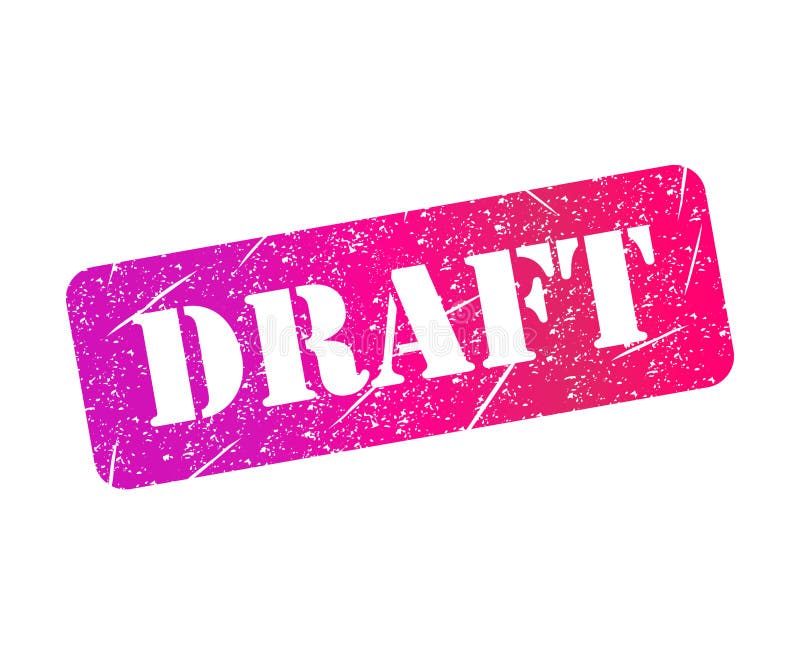 Draft Stamp Symbol, Label Sticker Sign Button, Text Banner Vector ...