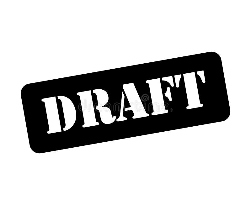 Draft Stamp Symbol, Label Sticker Sign Button, Text Banner Vector ...