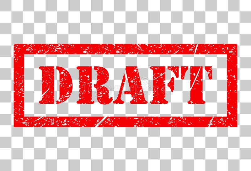 Draft Stamp Symbol, Label Sticker Sign Button, Text Banner Vector ...