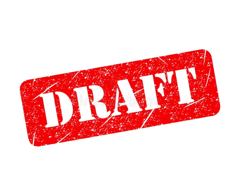 Draft Stamp Symbol, Label Sticker Sign Button, Text Banner Vector ...