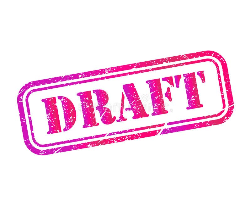 Draft Stamp Symbol, Label Sticker Sign Button, Text Banner Vector ...