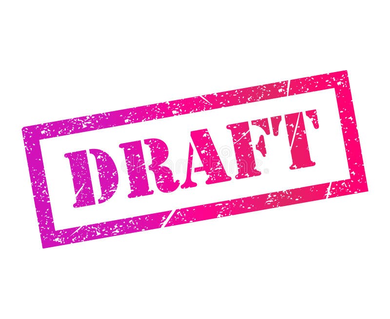 Draft Stamp Symbol, Label Sticker Sign Button, Text Banner Vector ...