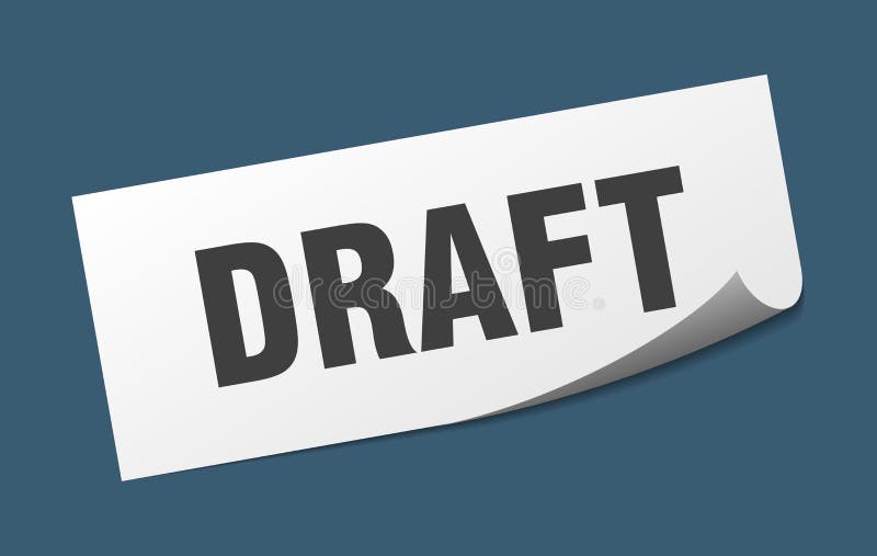 Draft sticker. stock vector. Illustration of sign, price - 153888457