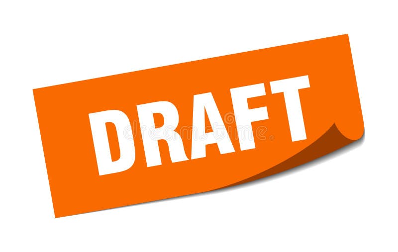 Draft sticker. stock vector. Illustration of emblem - 154052816