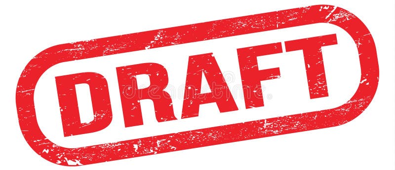 DRAFT, Text on Red Rectangle Stamp Sign Stock Illustration ...