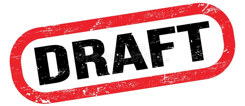 DRAFT, Text Written on Red-black Stamp Sign Stock Illustration ...