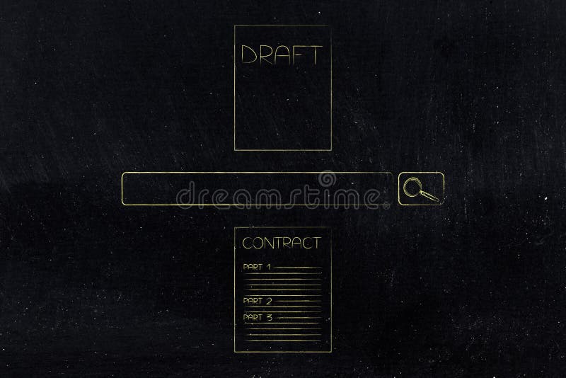 From Draft To Final Contract Sheets with Search Bar in between T Stock ...