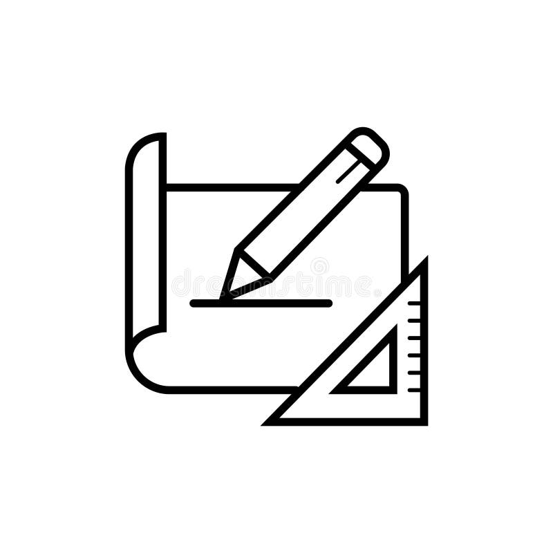 Draft Vector Icon Illustration Photo Stock Vector - Illustration of ...