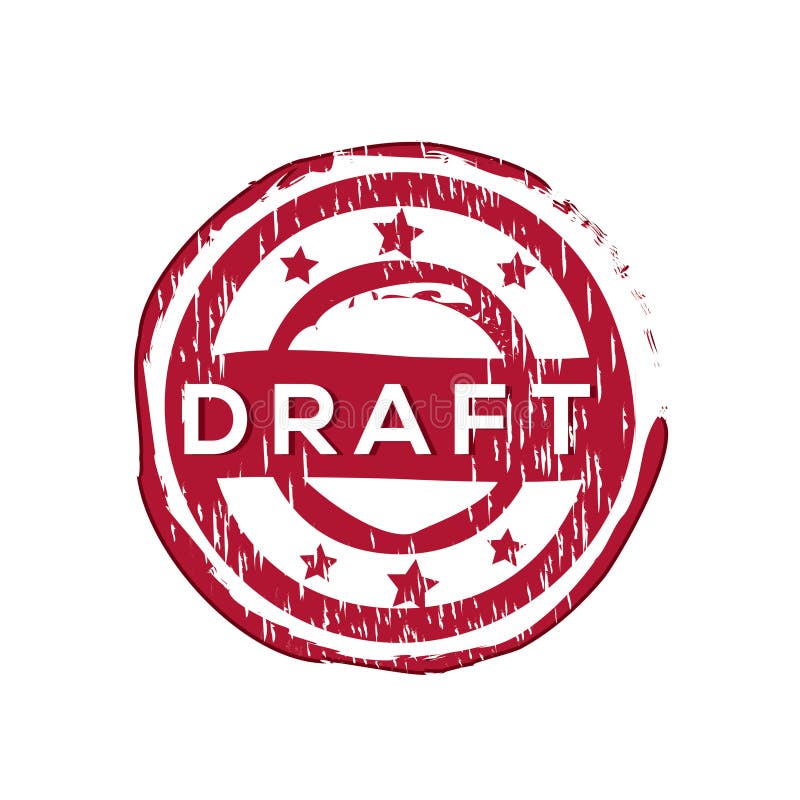 `Draft` Vector Rubber Stamp Stock Vector - Illustration of graphic ...