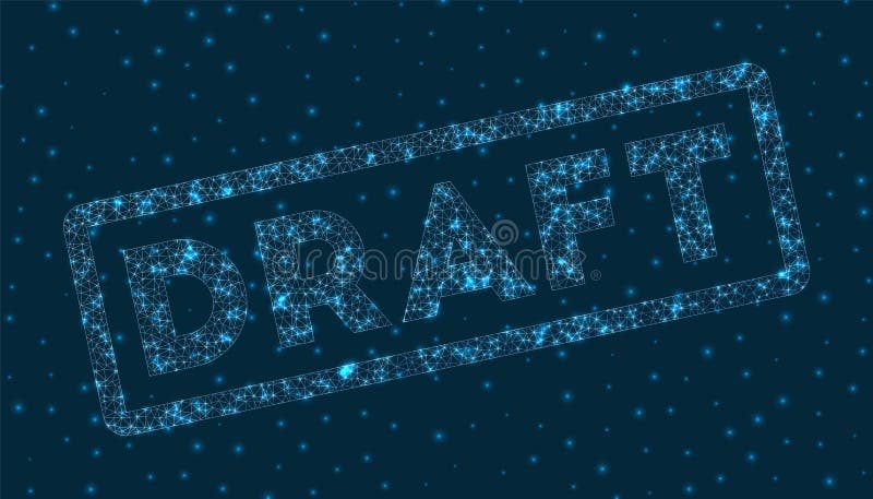 Draft Word in Digital Style. Stock Vector - Illustration of democrat ...