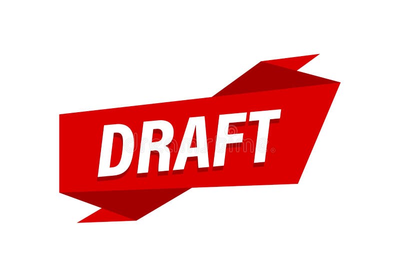 Draft Banner. Draft Speech Bubble Label Set Stock Vector - Illustration ...