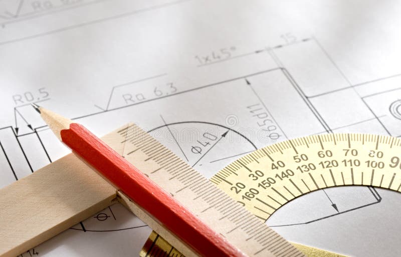 Drafting stock image. Image of office, sketch, pattern - 22130735