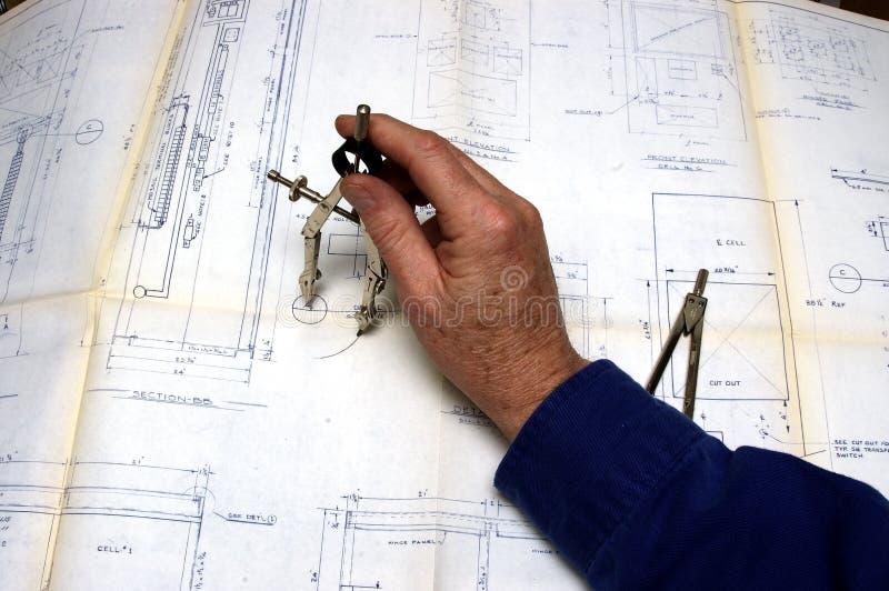 Hand on Drawing stock image. Image of hand, pencil, industrial - 212737