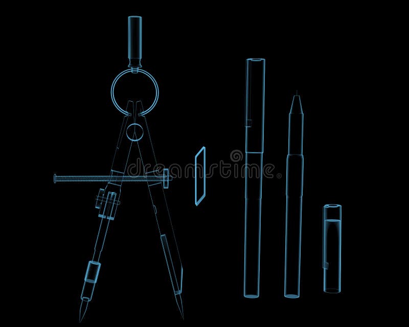 Drafting Compass Filled Outline Icon Stock Vector - Illustration of ...