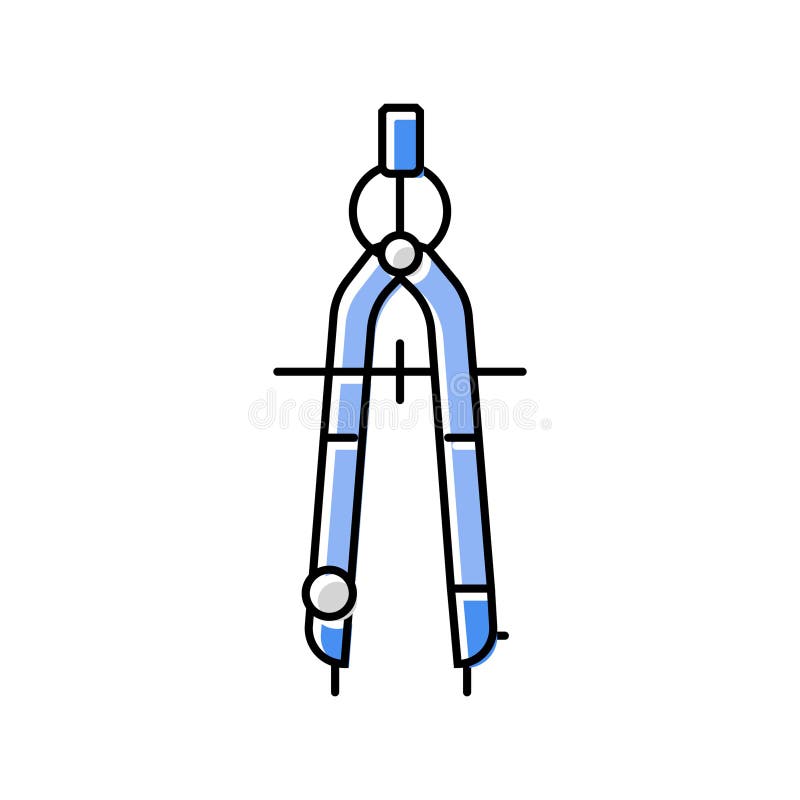 Drafting Compass Architectural Drafter Color Icon Vector Illustration ...