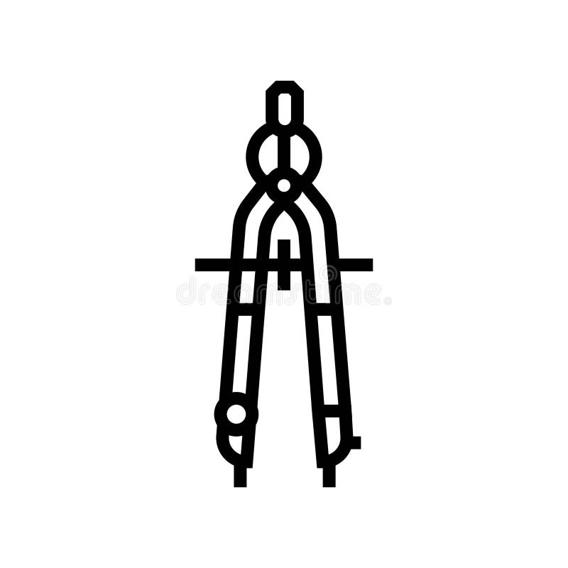 Drafting Compass Architectural Drafter Icon Color Illustration Stock ...