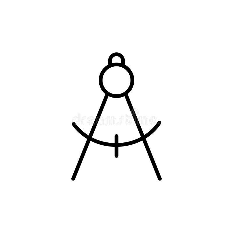 Drafting Compass Icon Set. Architect Architecture Drawing Tool Vector ...