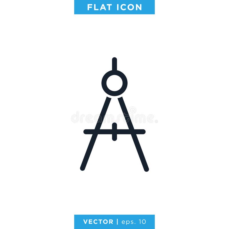 Drafting Compass Icon Vector Design Template Stock Vector ...