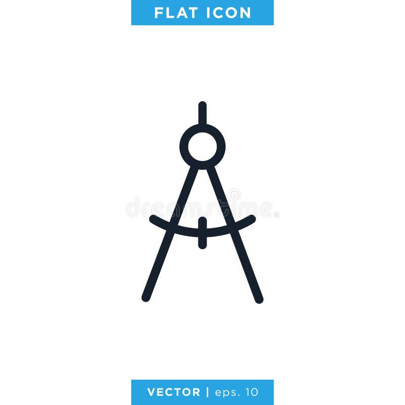 Drafting Compass Icon Vector Design Template Stock Vector ...