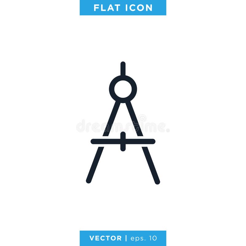 Drafting Compass Icon Vector Design Template Stock Vector ...