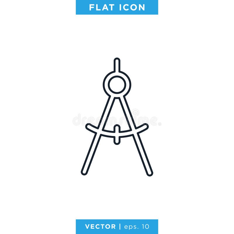 Drafting Compass Icon Vector Design Template Stock Vector ...