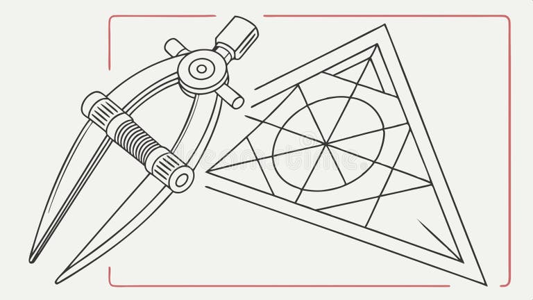 Drafting Compass Illustration, Geometry and Math, Technical Drawing ...