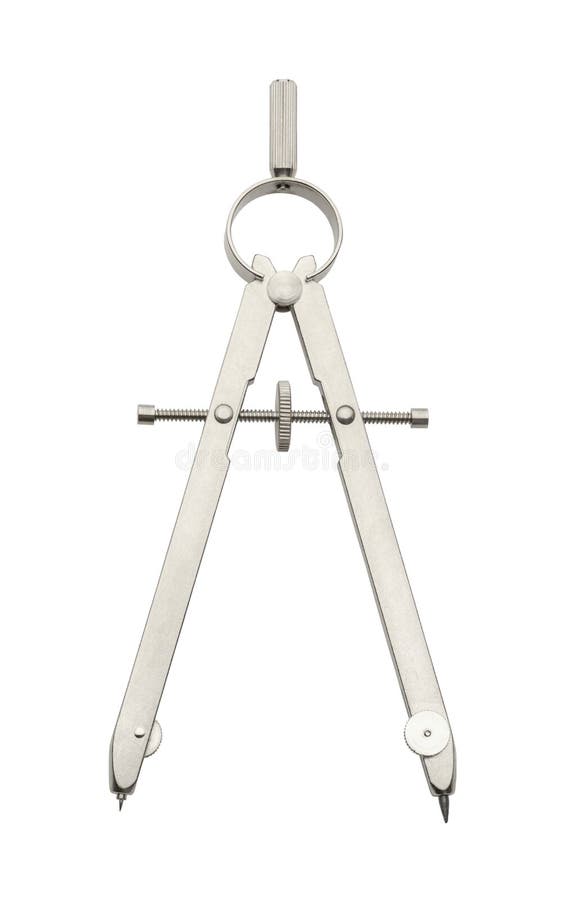 Drafting Compass stock image. Image of white, silver - 58905697