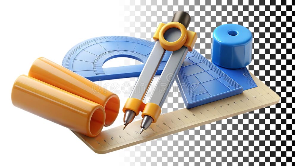 Drafting Compass and Ruler Architect Tools Engineering Equipment Design ...