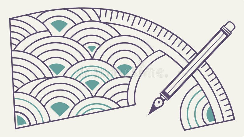 Drafting Compass and Ruler Illustration for Design Tools Vector Design Generative AI Stock ...
