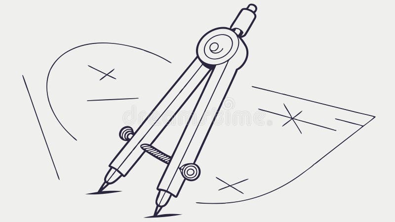Drafting Compass and Ruler, Technical Drawing Tools, Vector Design ...