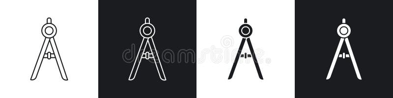 Drafting compass icon stock vector. Illustration of architecture ...