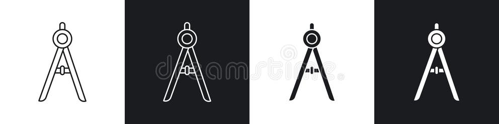 Drafting compass icon stock vector. Illustration of architecture ...