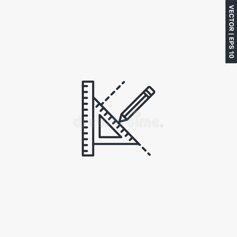 Drafting, Linear Style Sign for Mobile Concept and Web Design Stock ...