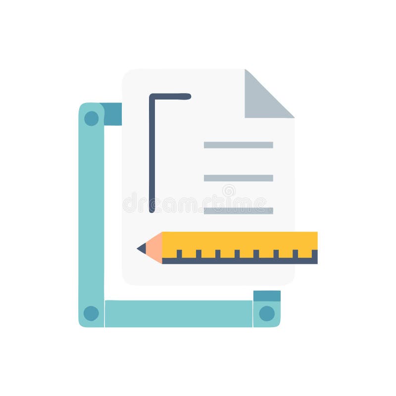 Drafting Paper Icon for Design Stock Vector - Illustration of online ...