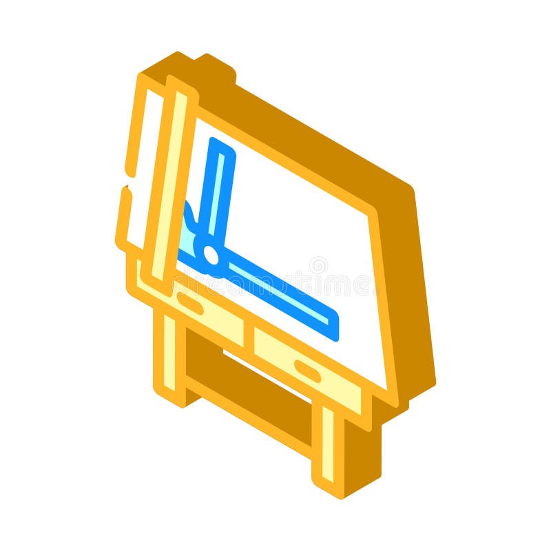 Drafting Table Architectural Drafter Isometric Icon Vector Illustration ...