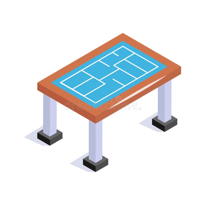 Drafting Table, Blueprint Table Isometric Design in Modern Style Stock ...