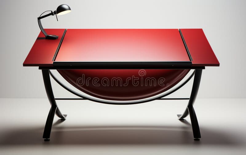 Drafting Table on a White Background -Generative Ai Stock Illustration ...
